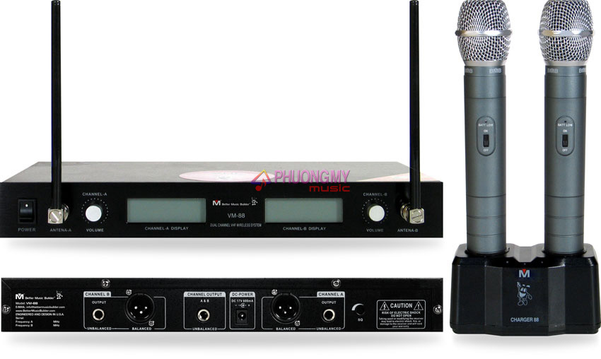 Better Music Builder VM-88 Dual Channel Wireless Mic System