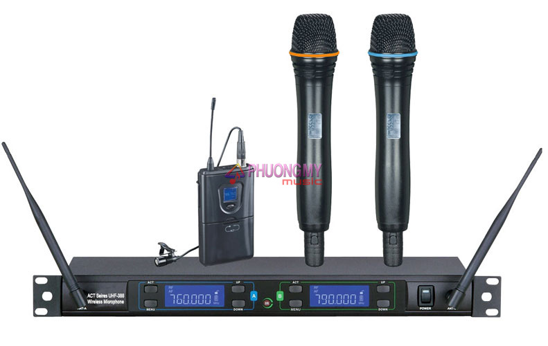 IDOLpro UHF-388 Professional Dual Wireless Infrared Microphone System